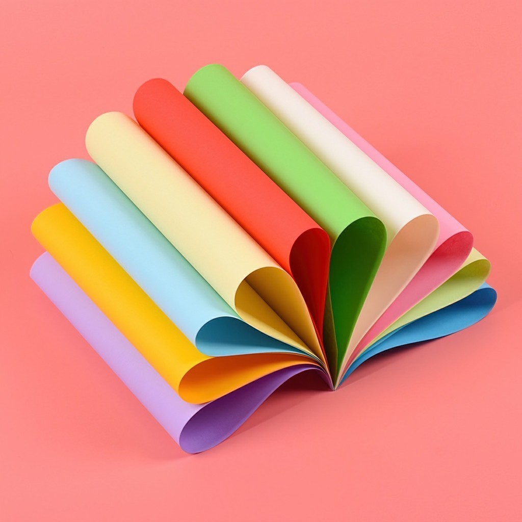 Sét tệp 100 tờ giấy gấp Origami, giấy thủ công gấp hạc hoa nhiều kích ...