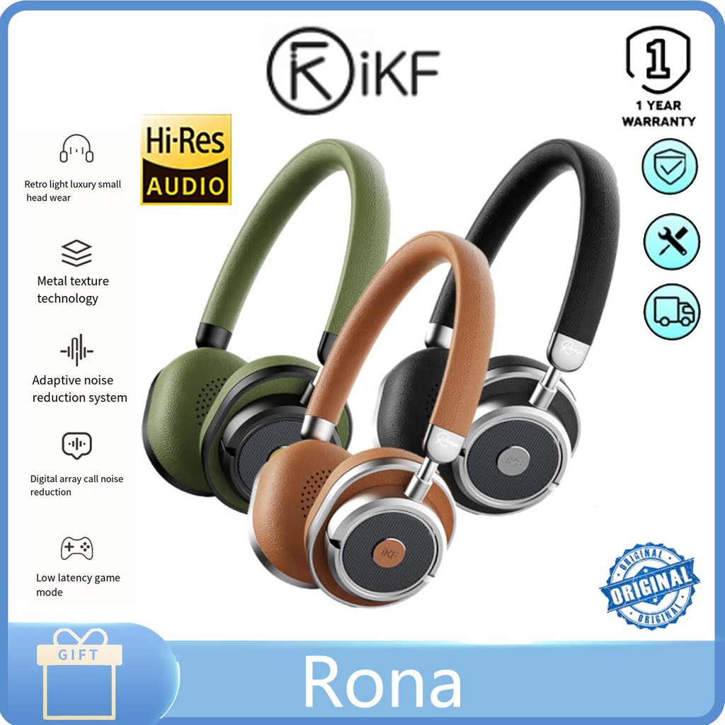 Tai nghe Bluetooth iKF Rona Retro Tai nghe thể thao chơi game không dây chống ồn chủ động ...