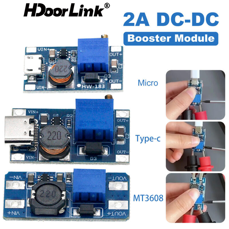 Mô-đun cấp nguồn tăng cường HdoorLink MT3608 DC-DC Bộ chuyển đổi tăng cường 28V 2A | Shopee Việt Nam