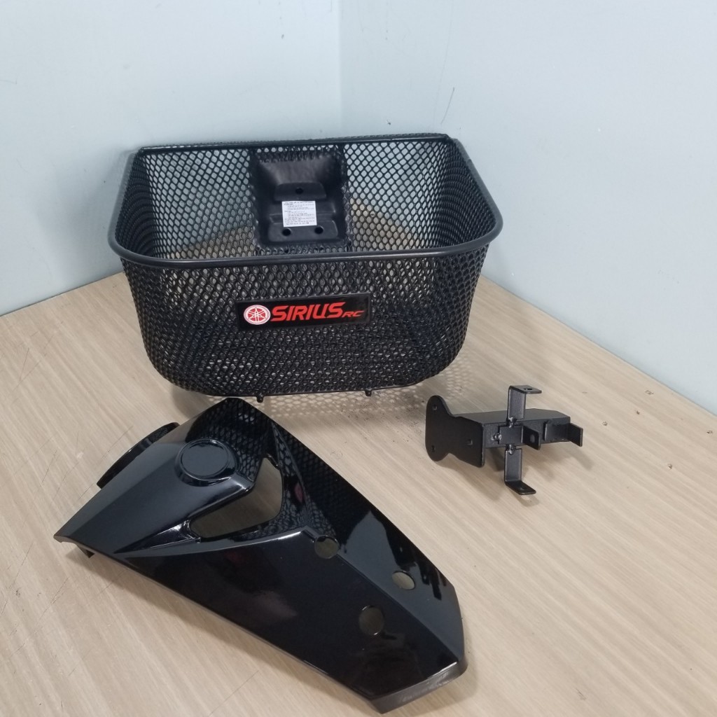 Combo 3 món rổ xe máy, mặt nạ và bass lắp rổ dành cho dòng xe Sirius ...