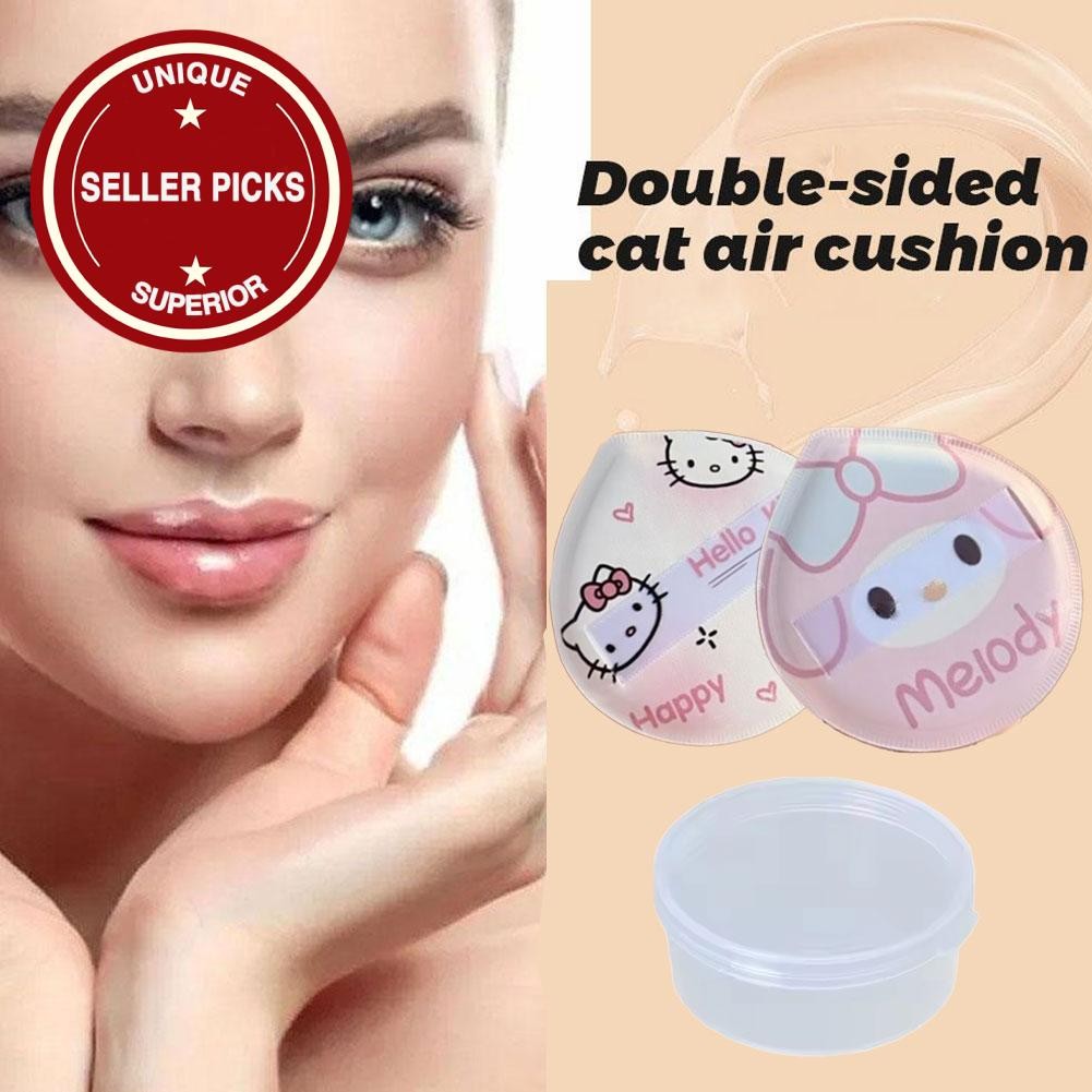 Hoạt Hình Hello Kitty Melody Powder Puff Có Hộp Ướt Và Khô Sử Dụng Chất ...