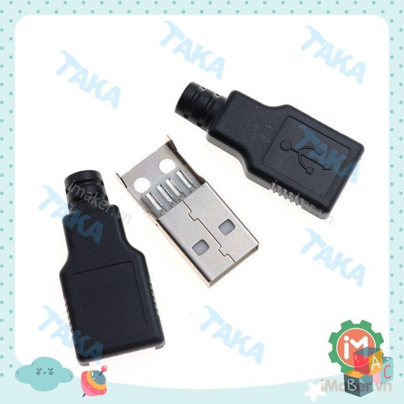 Cổng USB Đực 2.0 Type A 4 chân thẳng hàn Dây - TaKa DiY | Shopee Việt Nam