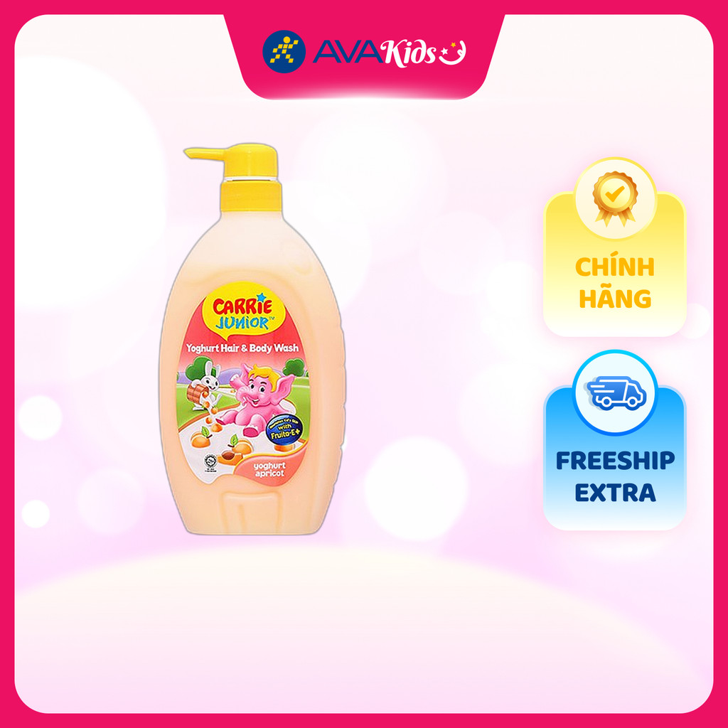 Sữa tắm & gội 2in1 cho bé Carrie Junior Yoghurt Apricot hương mơ tây ...