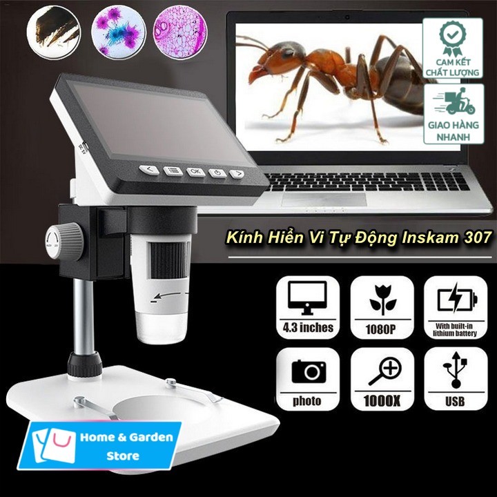 [HCM] - Kính Hiển Vi Digital Microscope Inskam 307 Màn Hình 4.3inch ...