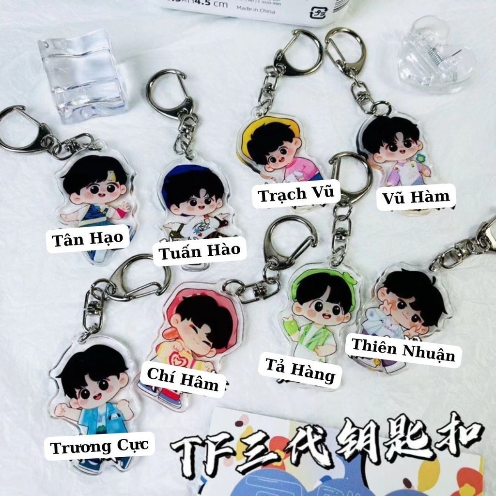 Móc khoá in hình TF Gia Tộc ver Chibi Chu Chí Hâm Trương Trạch Vũ ...