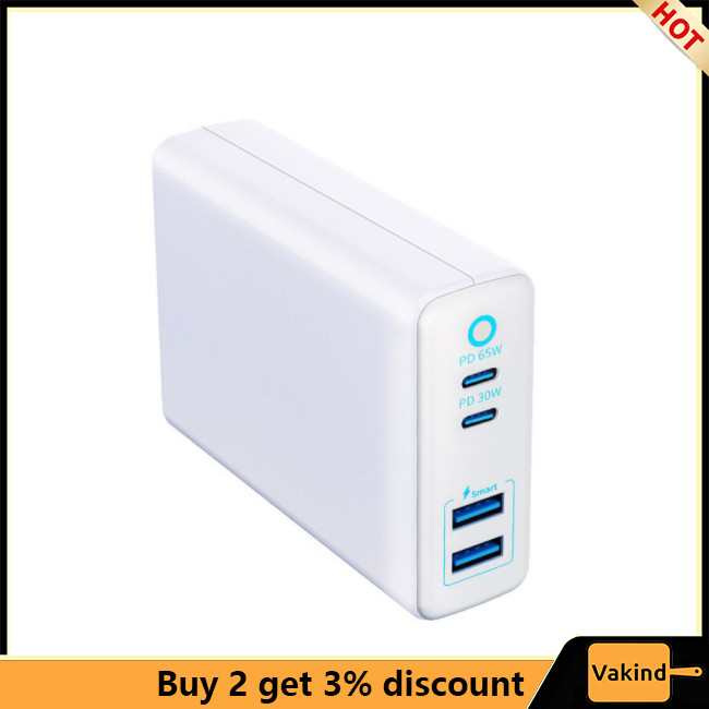 Khối Sạc Tường PD 95W Trạm Sạc Nhanh 2 USB A 2 Loại C Khối Sạc Cắm Adapter Cho Laptop Điện Thoại ...