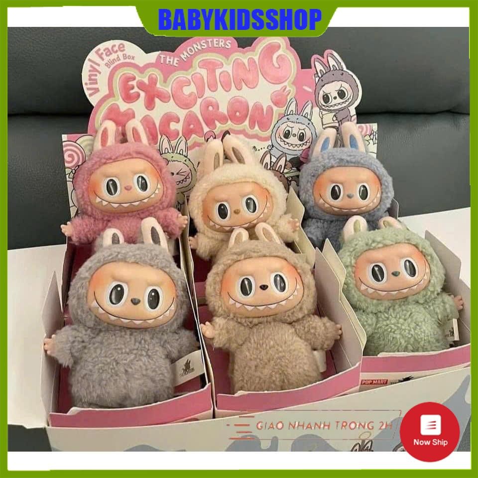 Hộp mù Blindbox Popmart, Labubu Macarons Vinyl Plush Doll gấu bông dễ ...