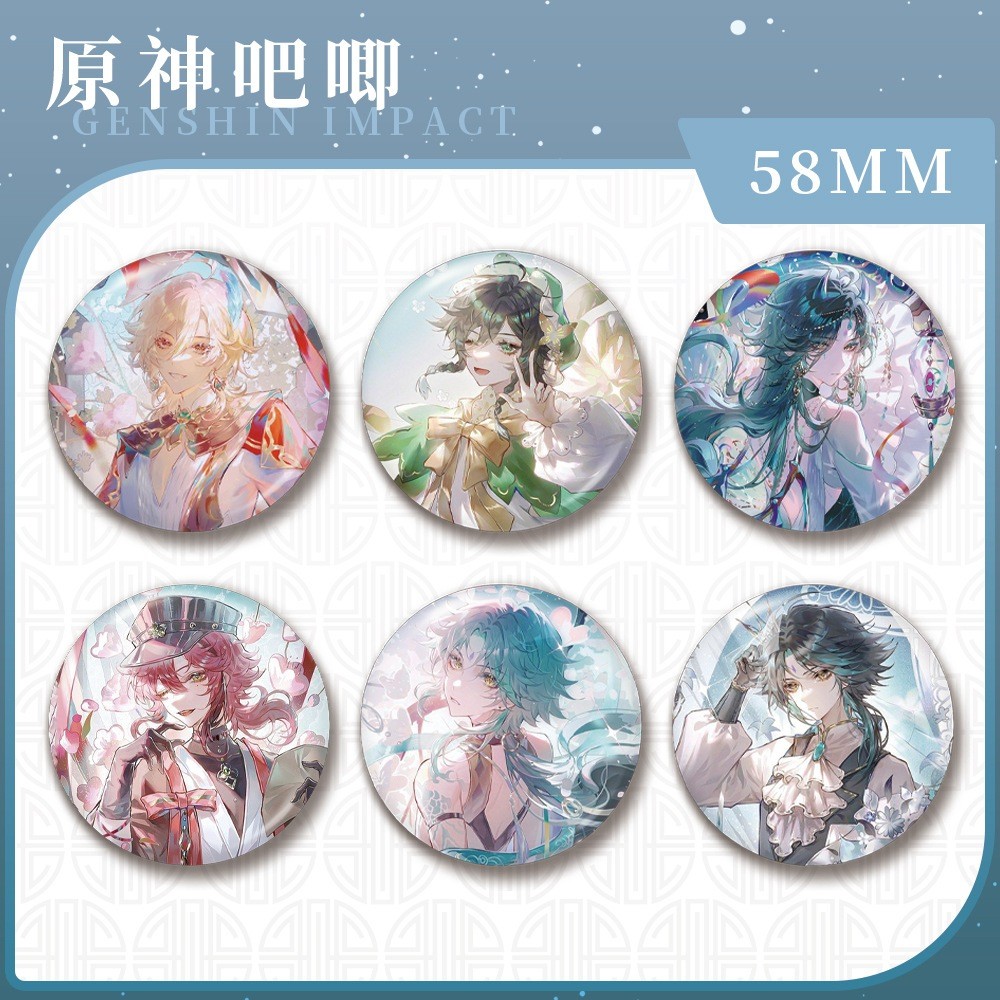 [ PIN ] Genshin Impact Character Badges Pins Zhongli Xiao Wanderer ...