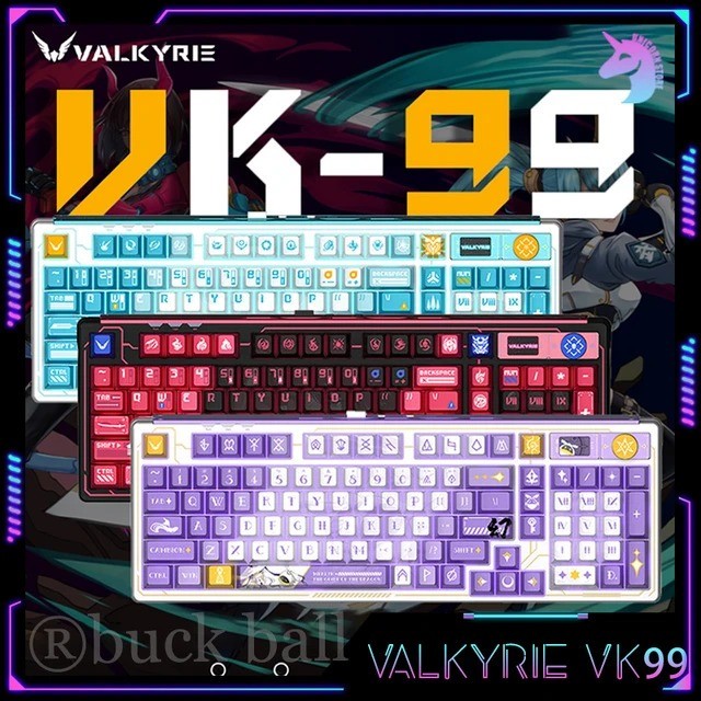Bàn Phím Cơ Không Dây Valkyrie VK99 – Fullsize 99 Phím, Núm Xoay, Màn ...