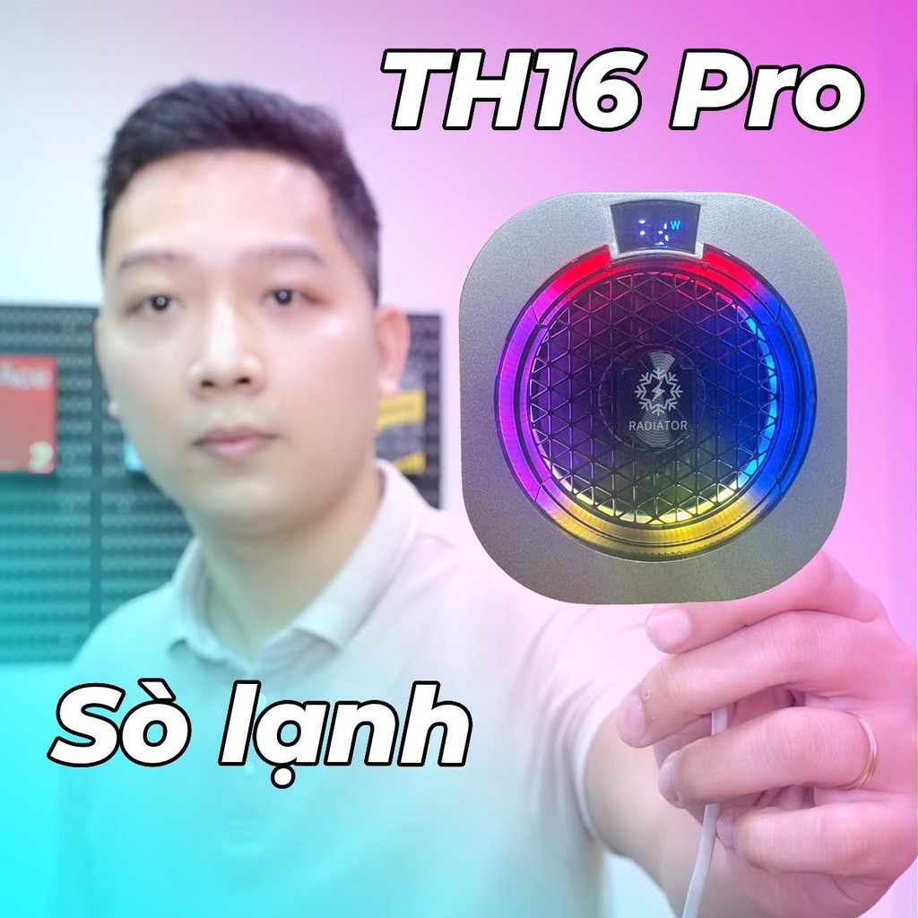Sò Lạnh Kiri TH16 Pro - Quạt Tản Nhiệt Điện Thoại, Điều chỉnh tốc độ ...