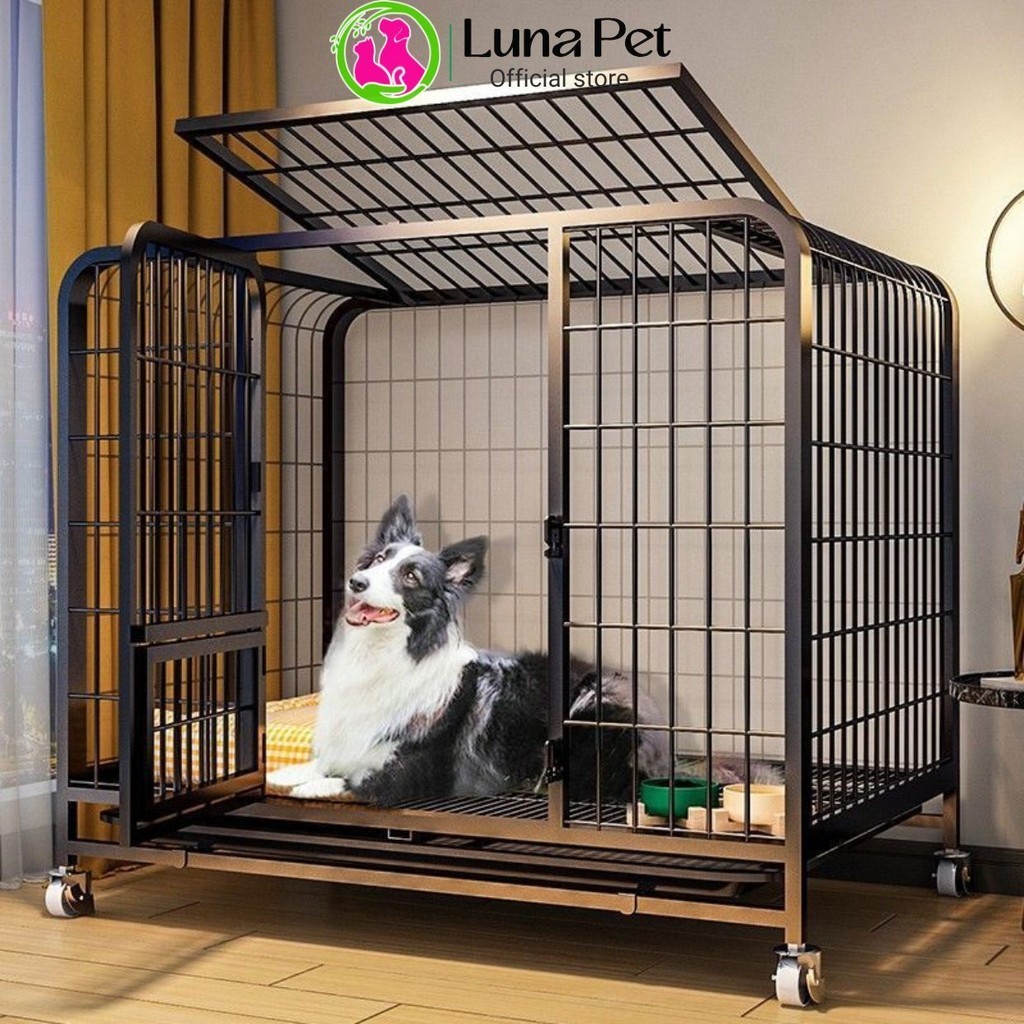 Chuồng chó lớn NAN ỐNG sơn tĩnh điện có bánh xe Luna Pet CN06 | Shopee ...