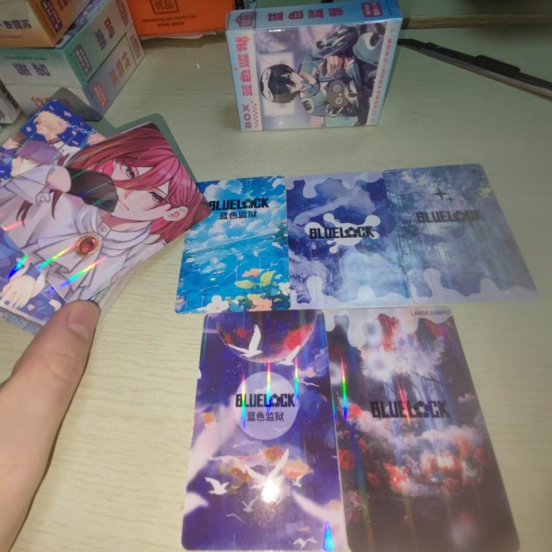 [Tàu 24h] Thẻ Lomo khóa màu xanh 55 chiếc isagi yoichi bachira meguru nagi seishiro chigiri ...