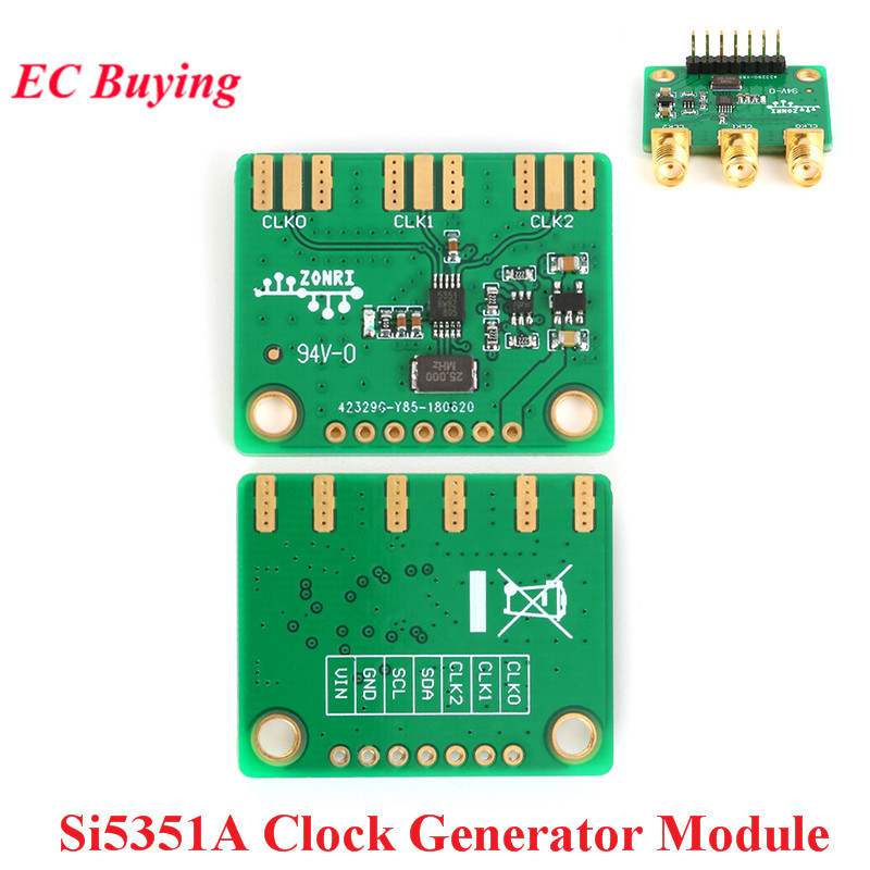 Si5351a STM32 Mô-đun bảng đột phá đồng hồ 3 kênh Si5351 I2C Bộ tạo tín hiệu 8KHz-160 MHz DC 3.3V ...