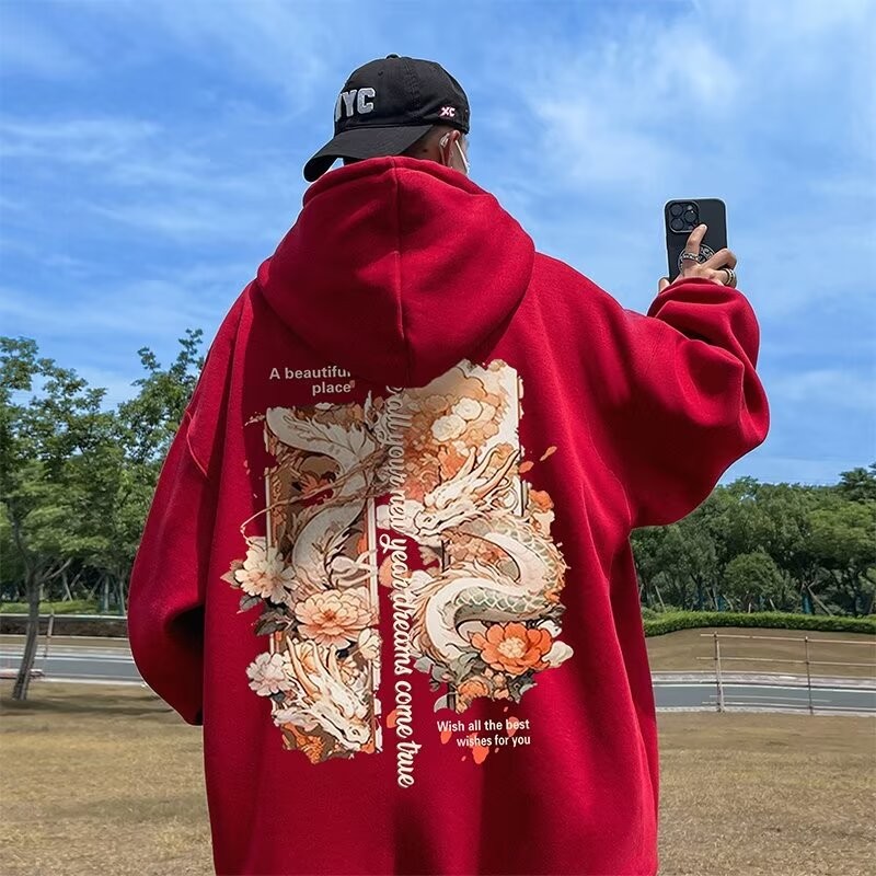 [Áo hoodie cặp đôi cỡ lớn M-8XL] 2025 Quần áo nam mới Cổ tròn Xu hướng Mỹ Phim hoạt hình nguyên ...