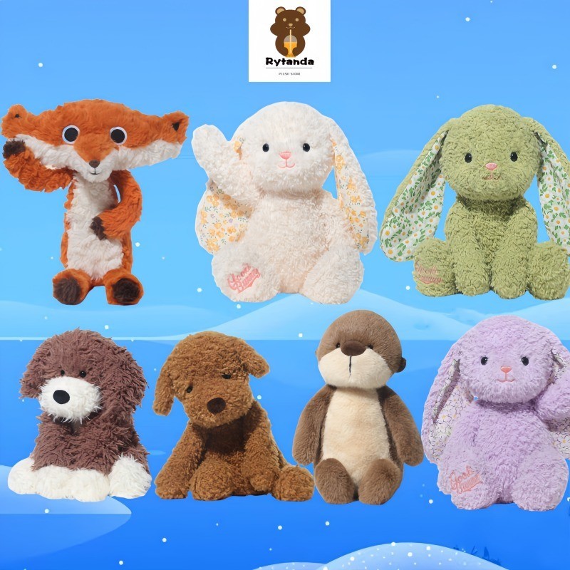 Jooki Kawaii Puppy Fox Rabbit Sea Otter Búp bê sang trọng Chó và Thỏ Đồ ...