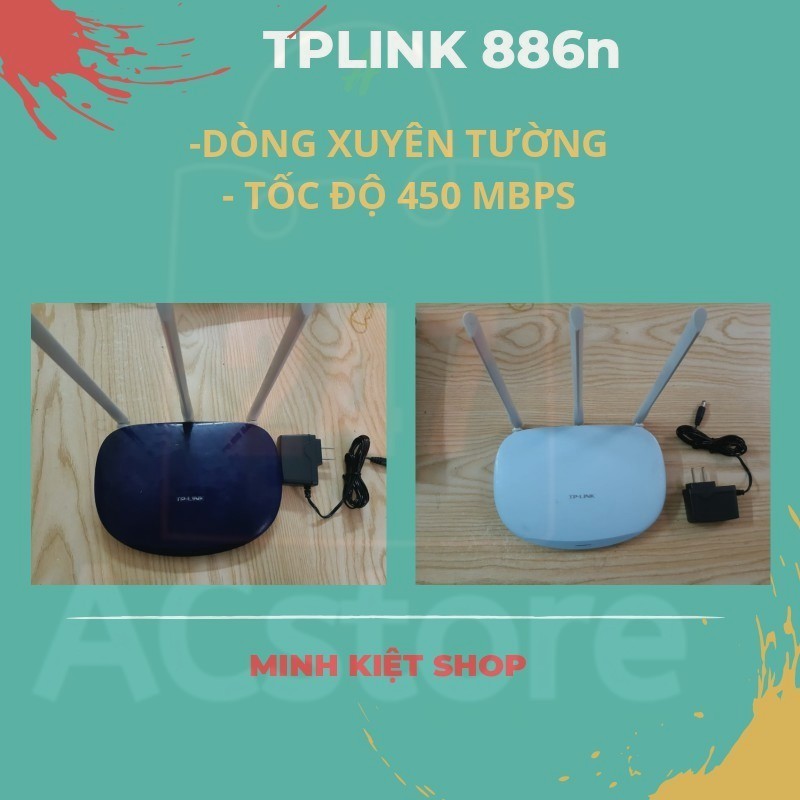 TP LINK 886N / 842N bộ phát wifi TPLINK 3 râu xuyên tường tốc độ cao 450mbp chính hãng | Shopee ...