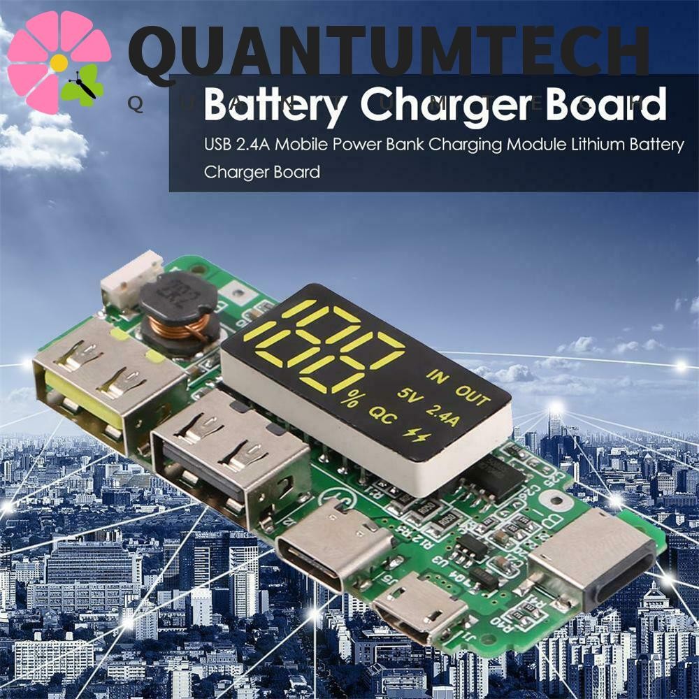Bảng sạc pin QUANTUMTECH 5V 2.4A cho mô-đun sạc dự phòng di động Bảo vệ mạch Sạc USB kép ...