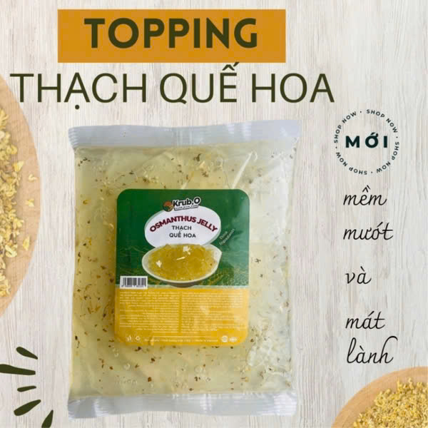 Thạch Quế Hoa Krub.O túi 1kg - topping trà sữa, trà trái cây | Shopee ...