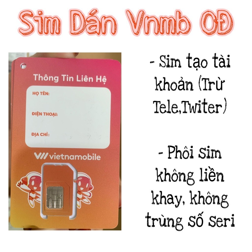 [Top 1 Sim Rac] Sim Dán Vnmb 0đ Tạo Tài Khoản - KHÔNG DATA 4G | Shopee ...