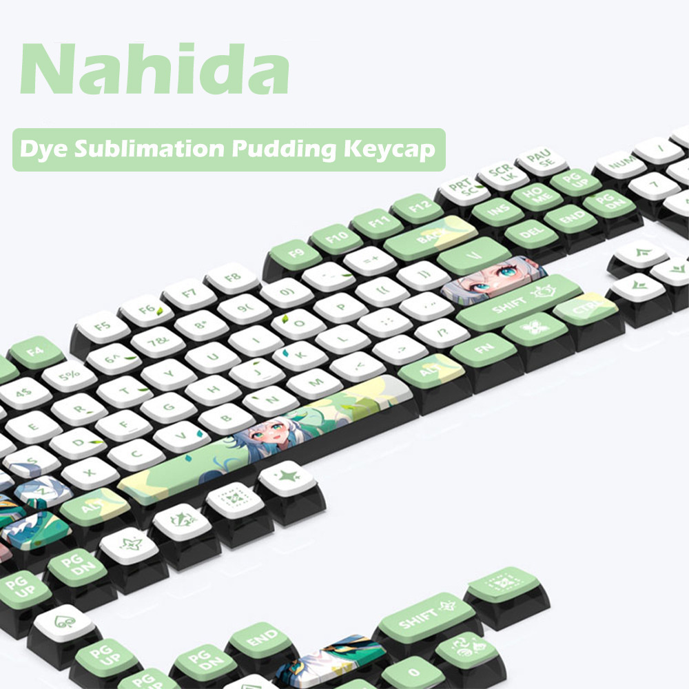Nahida Pudding Keycap Truyền ánh sáng bốn mặt SAX Profile PBT Dye Thăng ...