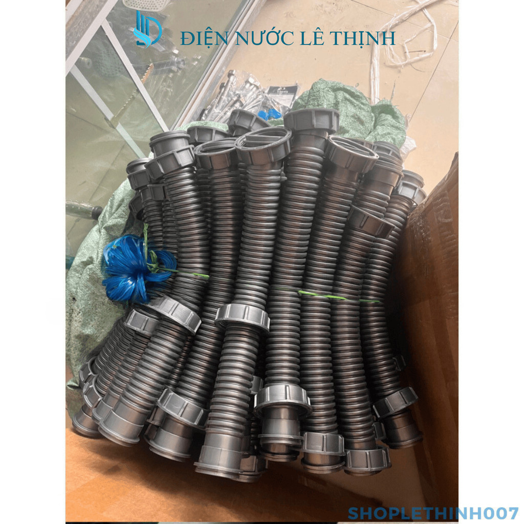 Dây xiphong sun thoát nước chậu đúc rửa bát có đầu ren kích thước dài ...