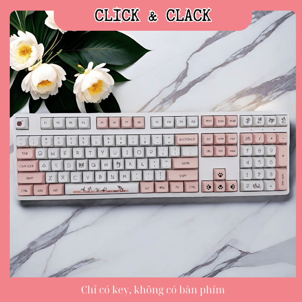 Keycap Pink Cat - XDA Profile - PBT dyesub 133 Phím | Shopee Việt Nam