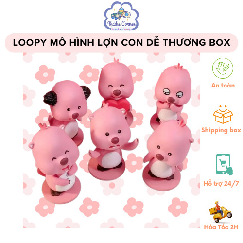 Box Loopy dễ thương Mô Hình Nhân Vật Loopy Ruby KIDDIE CORNER Decor ...