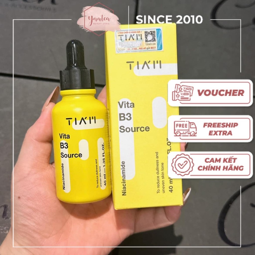 [NEW] SERUM TIAM 10% NIACINAMIDE VITA B3 SOURCE 40ML | Shopee Việt Nam
