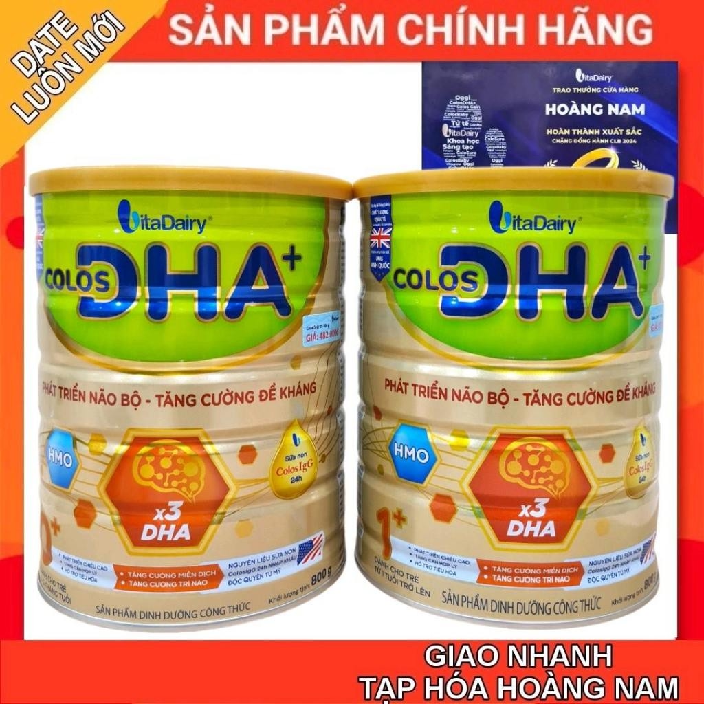 Sữa bột Colos DHA+ đủ Số lon 800g hãng VitaDairy | Shopee Việt Nam