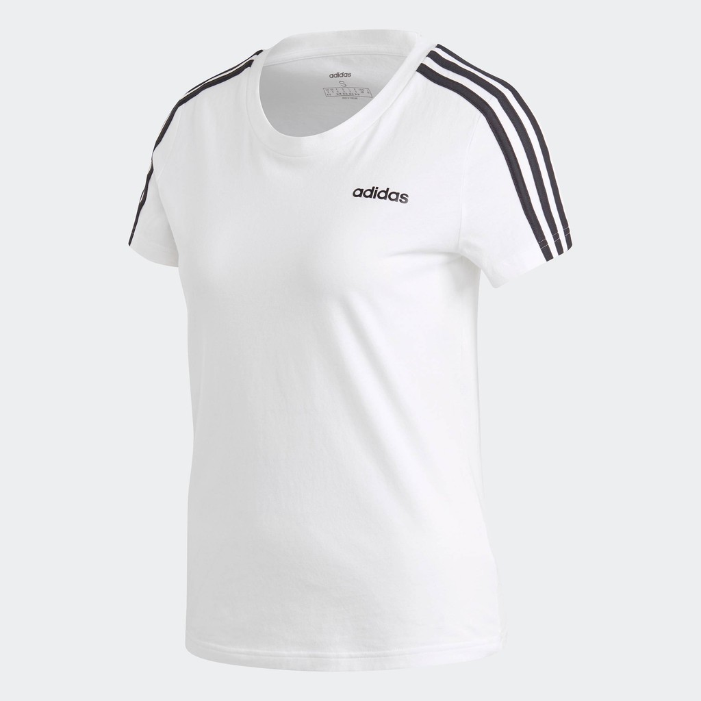adidas Lifestyle Essentials 3-Stripes Tee Women White GH7887 | Shopee ...