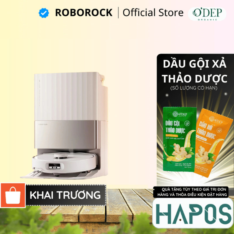 Robot hút bụi lau nhà Roborock Chính hãng lực hút 18500Pa giặt giẻ sấy ...