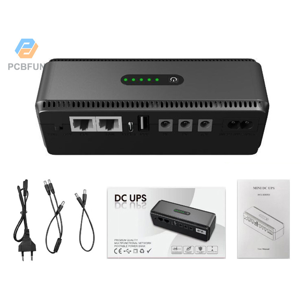 Pcbfun UPS Router 5V9V12V Màn hình mèo quang học Nguồn điện dự phòng ...