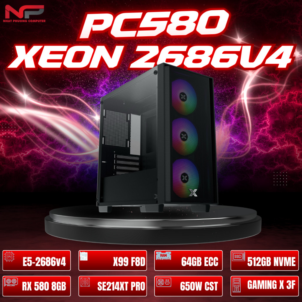 Bộ PC WORKSTATION DUAL XEON E5 2686v4 / 64GB /Rx580 8GB - Chuyên Giả Lập - Treo Game | Shopee ...