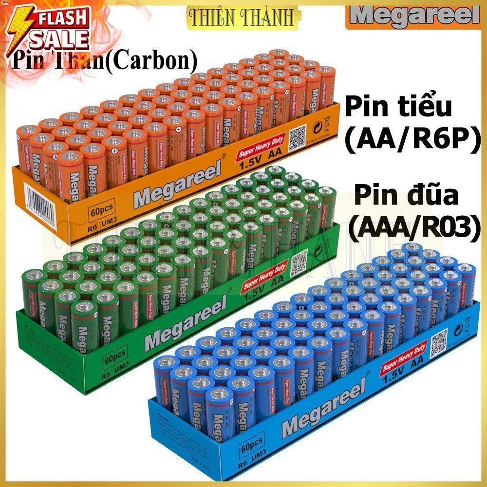 Hộp 40 viên / 60 viên pin AA(tiểu) AAA(đũa) pin carbon(than) 1.5V hiệu ...