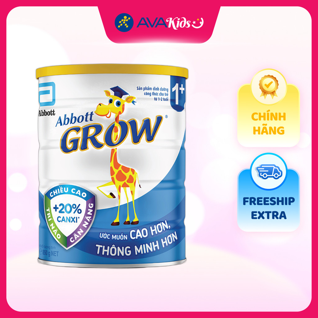 Sữa bột Abbott Grow 1+ hương vani 850g (1 - 2 tuổi) | Shopee Việt Nam