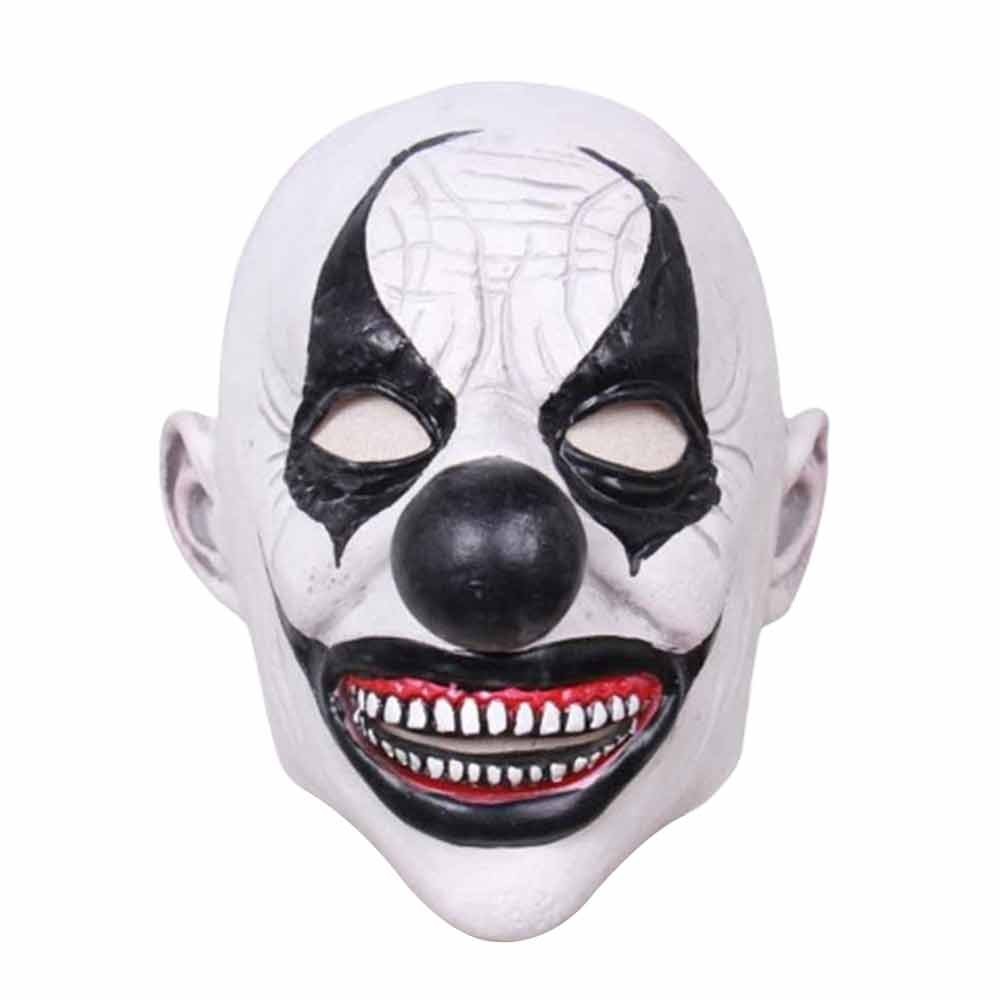 Scary Clown Mask Halloween Latex Bald Head Evil Clowns Horror Costume ...