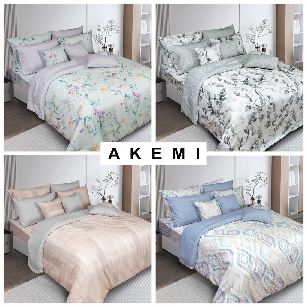 Bộ ga kèm Vỏ chăn Akemi Tencel Touch Serenity v2, gồm 6 món (King/Queen) | Shopee Việt Nam