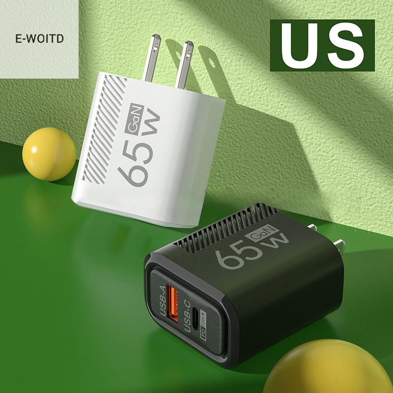 E-woitd 65W USB Type-C GaN Sạc Điện Thoại Cho Iphone Cho Samsung Huawei Xiaomi PD Sạc Nhanh Du ...