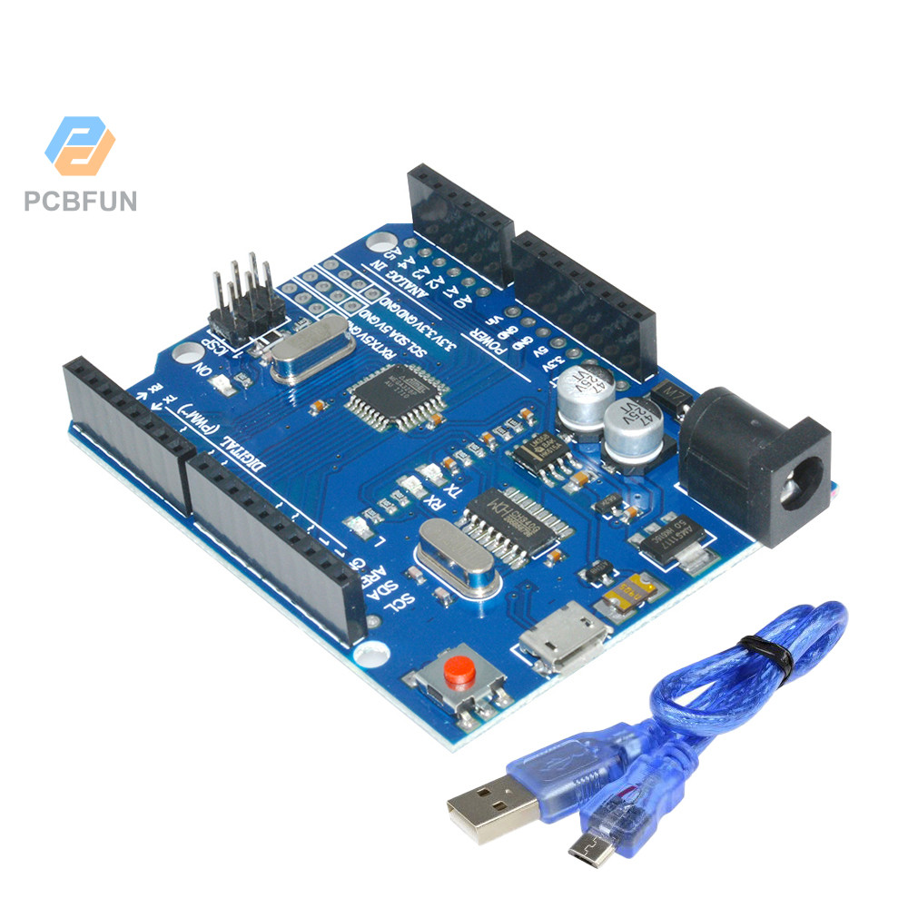 Bo mạch chủ Pcbfun UNO R3 CH340G Atmega328P Cổng Micro USB Bảng phát triển Arduino | Shopee Việt Nam