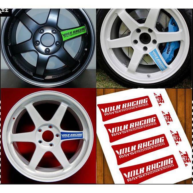 Modified Car Rim Stickers Suitable for Rays Wheel Hub Te37sl Green ...