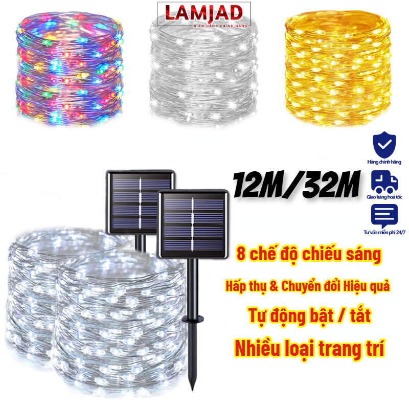 Dây Đèn LED LAMJAD 32M Sử Dụng Năng Lượng Mặt Trời Chống Thấm Nước ...