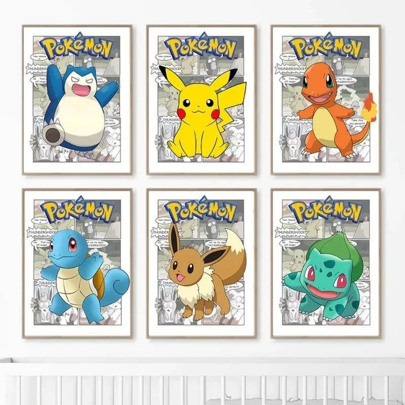 Pokemon Poster Ngoại Vi Pikachu Ma Thuật Ếch Hạt Charizard Hoạt Hình ...