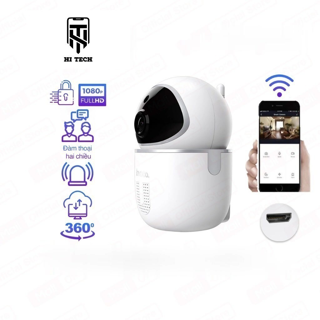 Camera Wifi thông minh Hoco DI10 đàm thoại 2 chiều, hỗ trợ tối đa 128Gb ...
