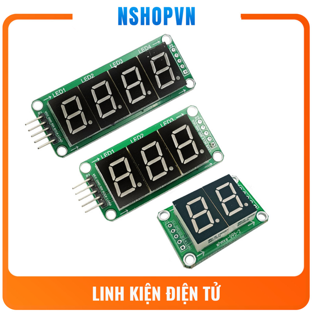Module Mạch hiển thị LED 7 đoạn 2/3/4 số 74HC595 | Shopee Việt Nam
