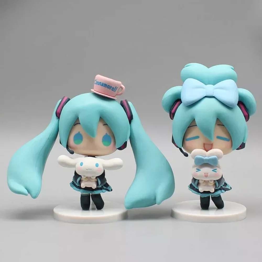 Anime Hatsune Miku Figure Miku With Cinnamoroll Figure Pvc Cute Statue ...