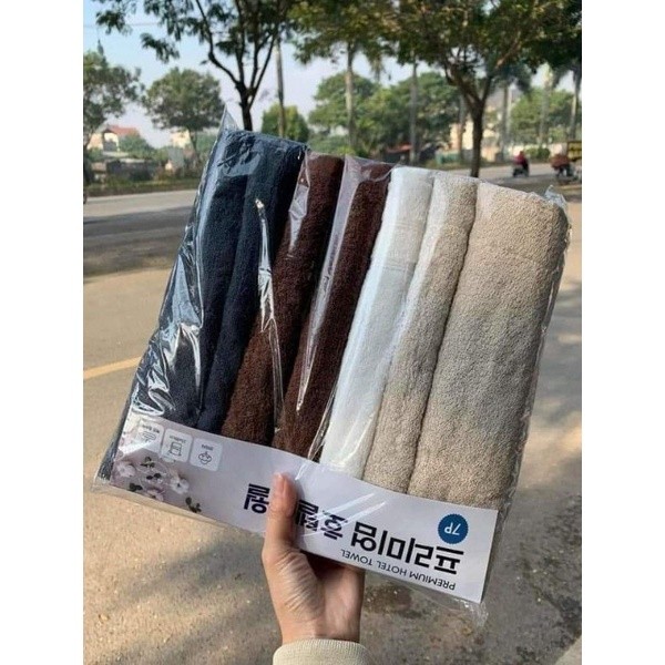 Sét 7c khăn tắm gội xuất Hàn kt 35x80 | Shopee Việt Nam