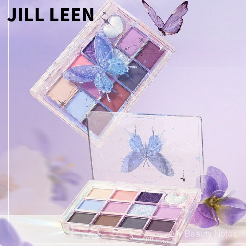 JILL LEEN Flower Butterfly Plate 12 Color Eye Shadow Matte Versatile Cold Storage Tray Beautiful ...