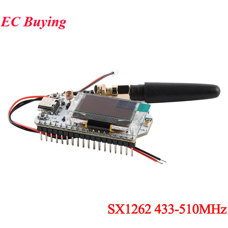 Esp32 SX1262 Lora 0,96 inch 433-510 MHz Màn hình OLED WIFI Mô-đun Lora Bảng phát triển Internet ...