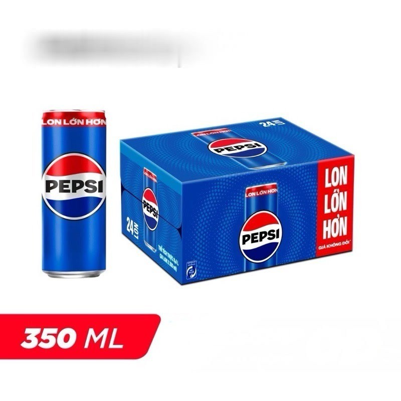 Thùng 24 Lon Nước Ngọt Có Gaz Pepsi 350ml | Shopee Việt Nam