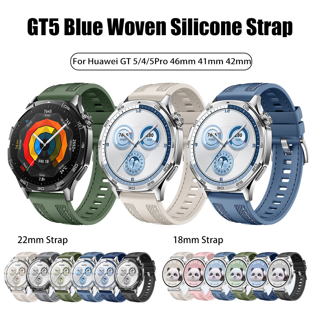 Dây đeo cổ tay silicon Nylon cho Huawei Watch GT 6 5 4 Pro Đồng hồ thông minh tổng hợp dệt màu ...